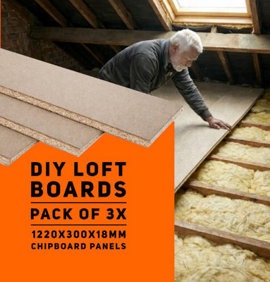 5x Packs Loft chipboards T&G (Total 15x boards) DELIVERY INC