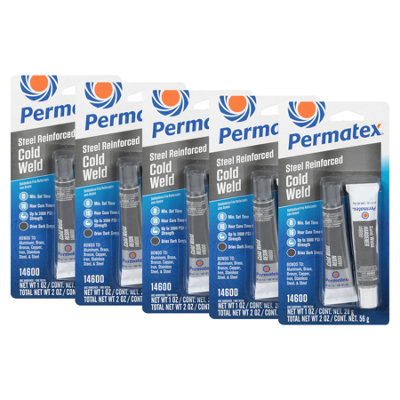 5x Permatex Steel Reinforced Cold Weld Epoxy Resin Hardener Filler ...