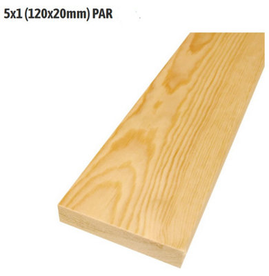 5x1 PAR Smooth All Round Timber Boards 120mm x 20mm x 3600mm (4 Lengths ...
