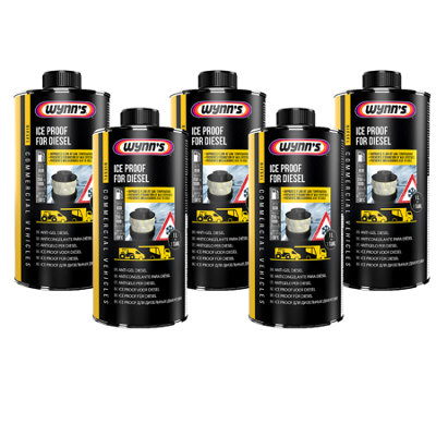 5x1L Wynns Winter Diesel Additive Anti-Gel Diesel Frost Protection ...