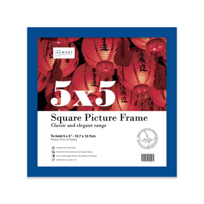 5x5 Blue Picture Frame (12.7 x 12.7cm) Poster, Photo, Artwork, Gallery ...