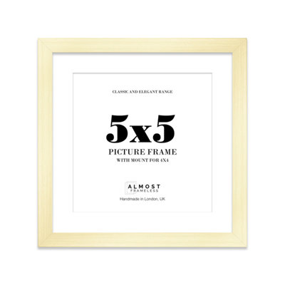 5x5" Gold Picture Frame - 5x5" Square Frame with 4x4" Mount for 5x5 ...