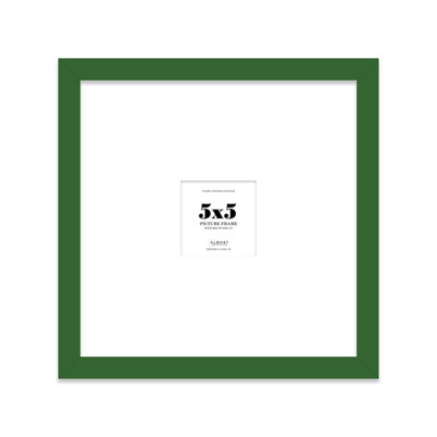 5x5" Green Picture Frame - 5x5" Square Frame with 1x1" Mount for 5x5 ...