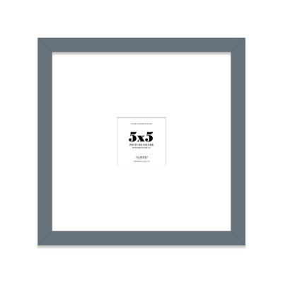 5x5" Grey Picture Frame - 5x5" Square Frame with 1x1" Mount for 5x5 ...