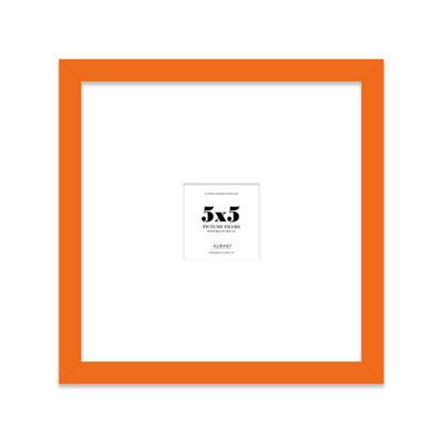 5x5" Orange Picture Frame - 5x5" Square Frame with 1x1" Mount for 5x5 ...