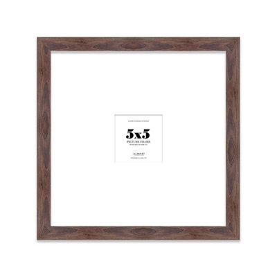 5x5" Walnut Picture Frame - 5x5" Square Frame with 1x1" Mount for 5x5 ...