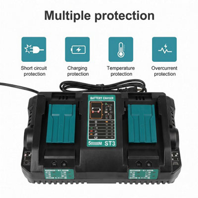 6.0Ah 8.0Ah Charger For Makita 18V Battery Li-Ion