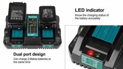 6.0Ah 8.0Ah Charger For Makita 18V Battery Li-Ion