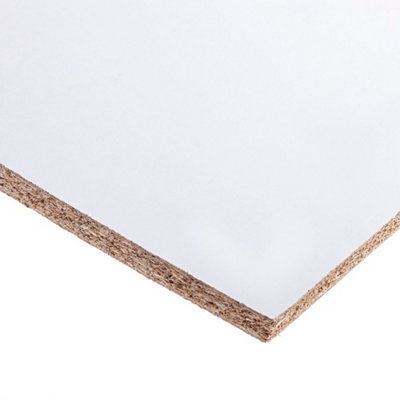 6" - 15MM White Melamine Chipboard Conti Board Sheets 1.2 Meters at B&Q