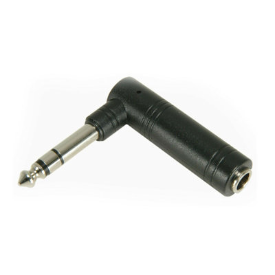 6.35mm Stereo Jack Plug to Socket Right Angled Adapter 1/4" 90 Degree ...