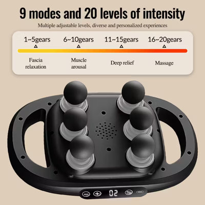 6 Head Massage Gun Six Rod Technology 9 Modes 9 Intensity Levels Full ...