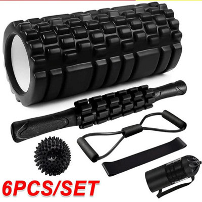 6 IN 1 Muscle Foam Roller Set Massage Roller Stick for Muscle Relax ...