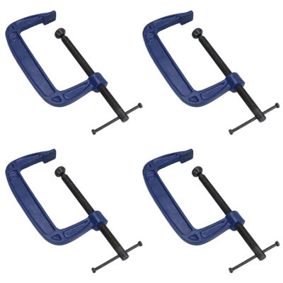 6 Inch (150mm) Cast Iron Screw G Clamp Fastener Holder Support vice ...