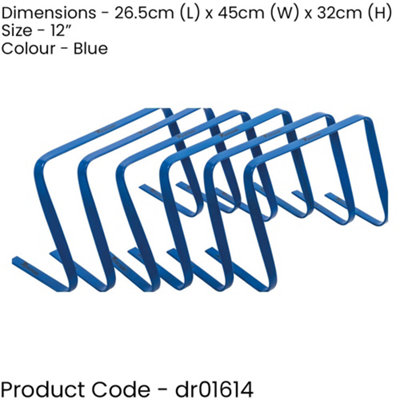 6 PACK 12 Inch Flat Training Hurdles - Flexible Football Footwork Jump ...