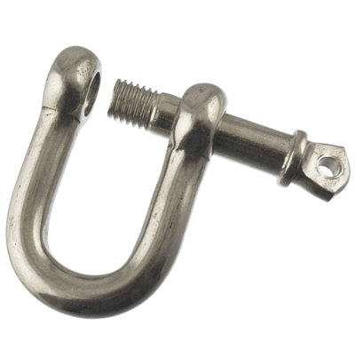 6 Pack 12mm Galvanised Steel D Shackle Dee Link Chandlery Lifting Towing