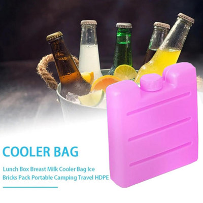 6 Pack Freezer Blocks Mini Ice Brick Pack Cool Box Reusable Travel ...