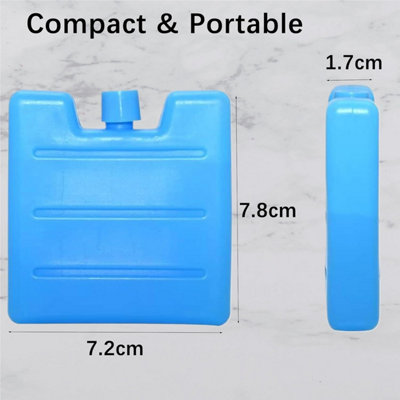 6 Pack Freezer Blocks Mini Ice Brick Pack Cool Box Reusable Travel ...