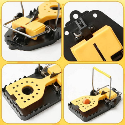 6 Pack Heavy Duty Rodent Snap Traps for Rats & Mice - Reusable Pest Control
