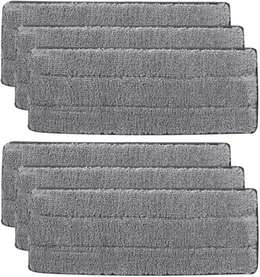6 Pack Microfibre Mop Cloth Refill Replacement Pads Cleaning Wet Dry ...