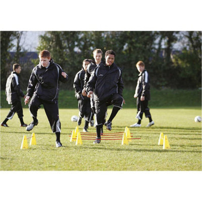 6 PACK Mini Agility Hurdle Set Adjustable Height Football Sports ...