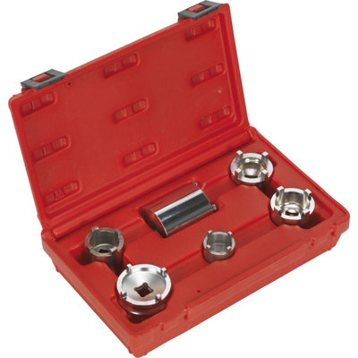 6 PACK Motorcycle Swingarm Locknut Socket Set - Castellated Nuts - 4 ...