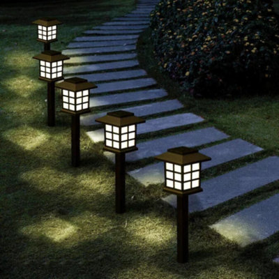 6 Pack Solar LED Garden Stake Lights Outdoor Pathway