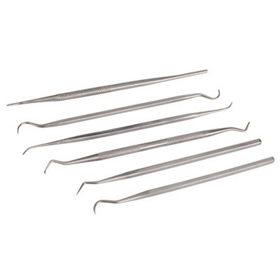 6 PACK Stainless Steel Pick & Probe Set Carving & Sculpting Hook Craft ...