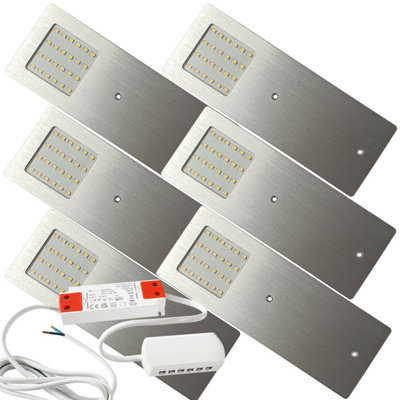 6-Pack Ultra-Slim Aluminium Under Cabinet Kitchen Lighting Kit with ...