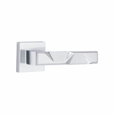6 Pair Modern Nova Design Polished Chrome Premium Door Handles Square ...