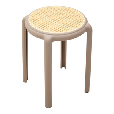 6 PCS Plastic Backless Stacking Stool