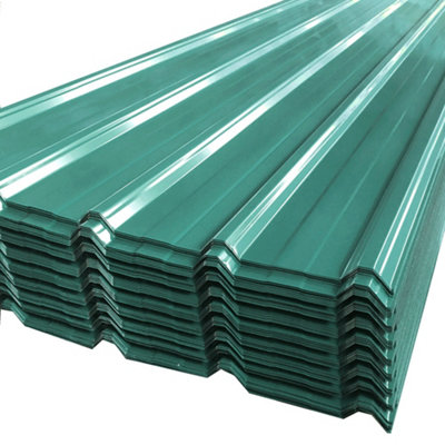 6 Pcs Steel Corrugated Sheet Panels for Roof and Wall Covering 115cm L ...