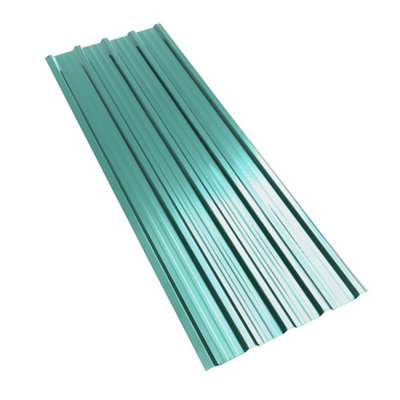 6 Pcs Steel Corrugated Sheet Panels for Roof and Wall Covering 115cm L ...