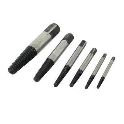 6 PIECE 3MM 25MM SCREW EXTRACTOR SET DAMAGED SCREW BOLT REMOVAL