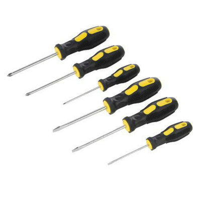 6 Piece Assorted Screwdriver Set Slotted 3mm 6mm Phillips Philips ...