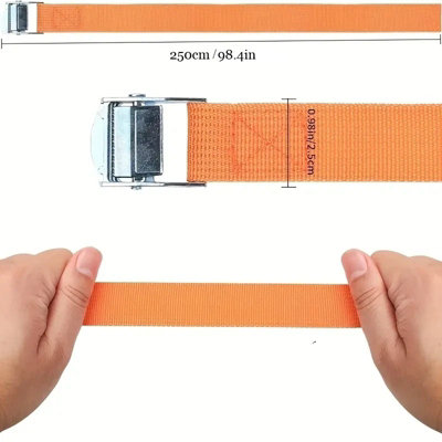 6 Piece Heavy Duty Ratchet Tie Down Straps Car Roof Rack Belts Quick ...