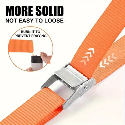 6 Piece Heavy Duty Ratchet Tie Down Straps Car Roof Rack Belts Quick ...