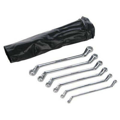 6 Piece Offset Ring Spanners 6mm 17mm Pac k Bi hexagonal DIY Tool