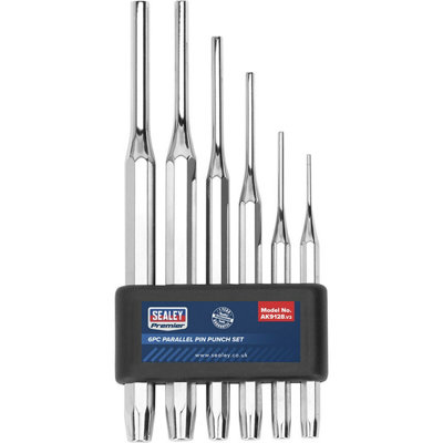 6 Piece PREMIUM Parallel Pin Punch Set - Hardened & Tempered - Polished ...