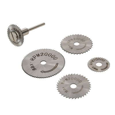 6 Piece Rotary Tool Saw Disc Set Metal Wood Plastic Circular Cutting ...
