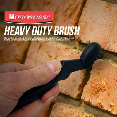 6 Pieces Small Wire Brush Set - Steel, Brass, Nylon and Mini Wire Brush