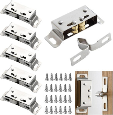 6 Pieces Strong Double Roller Latch for Cupboard Door Double Roller ...