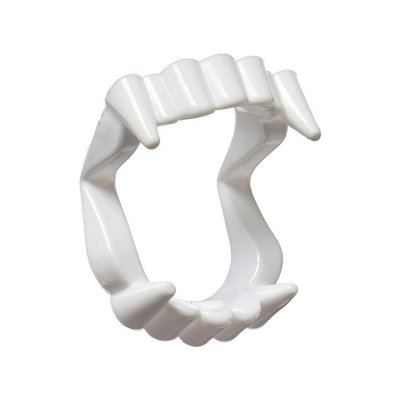 6 Pk Halloween White Fangs - Vampire Fake Teeth Costume Accessories ...