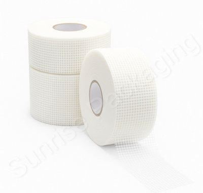 6 Rolls Plasterers Scrim Tape 50mm x 90m White Self Adhesive Fibre ...