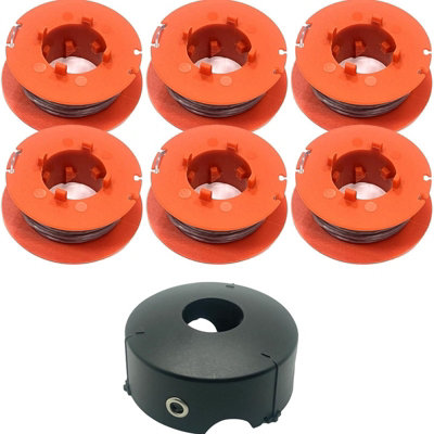 6 SPOOLS AND 1 CAP TRIMMER REPLACEMENT SPOOLS FOR BOSCH ART 23 26 30 ...