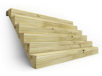 6 STEP DECKING STAIRS KIT PRESSURE TREATED TIMBER (1790MM SPAN)