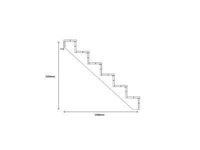 6 Step Decking Stairs Kit Pressure Treated Timber (590mm Span)