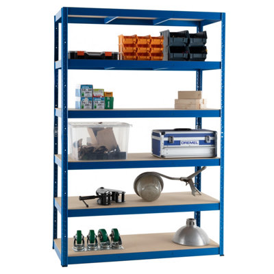 6 Tier Everyday Storage Shelving 1800h x 1200w x 450d mm 275kg | DIY at B&Q