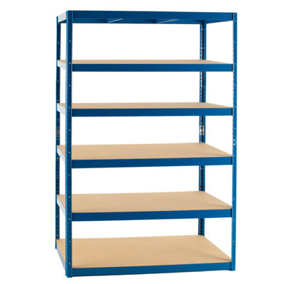 6 Tier Everyday Storage Shelving 1800h x 1200w x 600d mm 275kg | DIY at B&Q