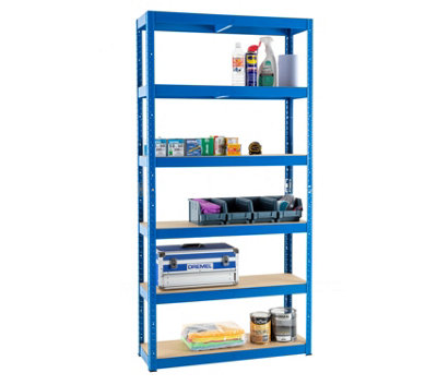 6 Tier Everyday Storage Shelving 1800h x 900w x 300d mm 275kg | DIY at B&Q