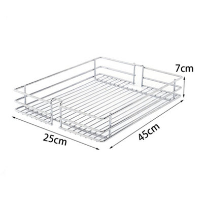 6 Tier Silver Tall and Narrow Metal Kitchen Pull Out Larder Storage ...